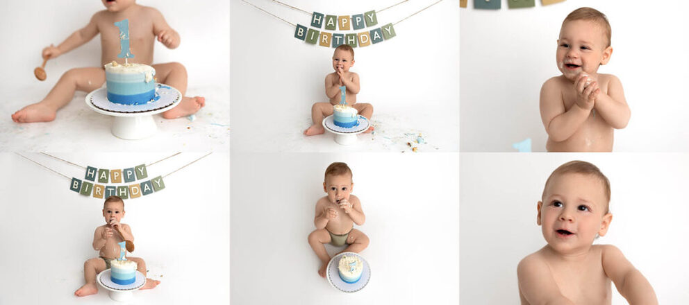 Long Island Cake Smash Session | Gray - Michelle Levinson Photography